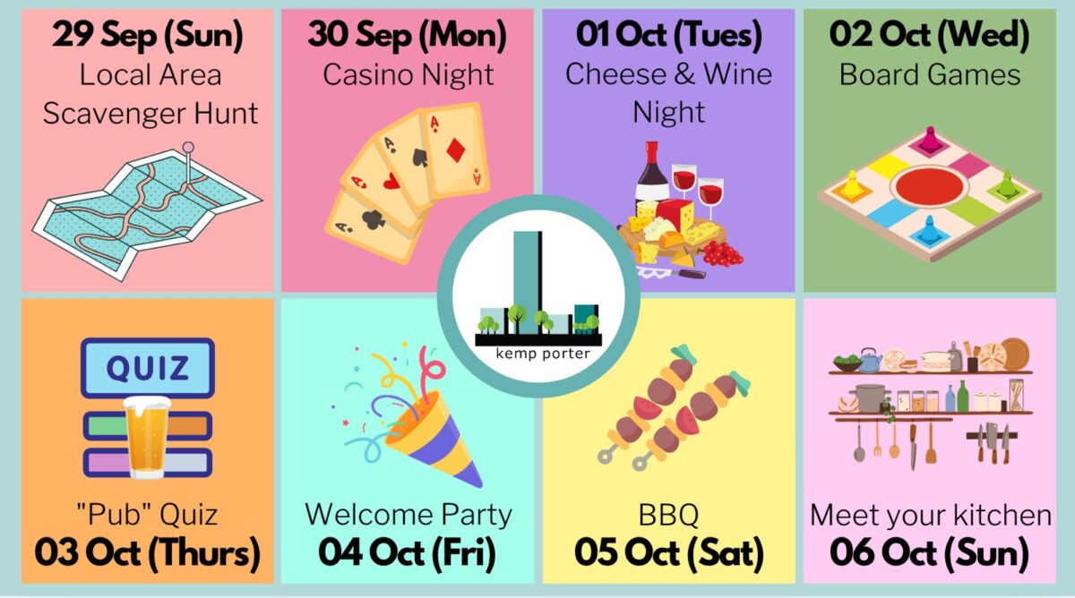 Welcome Week – Kemp Porter Buildings